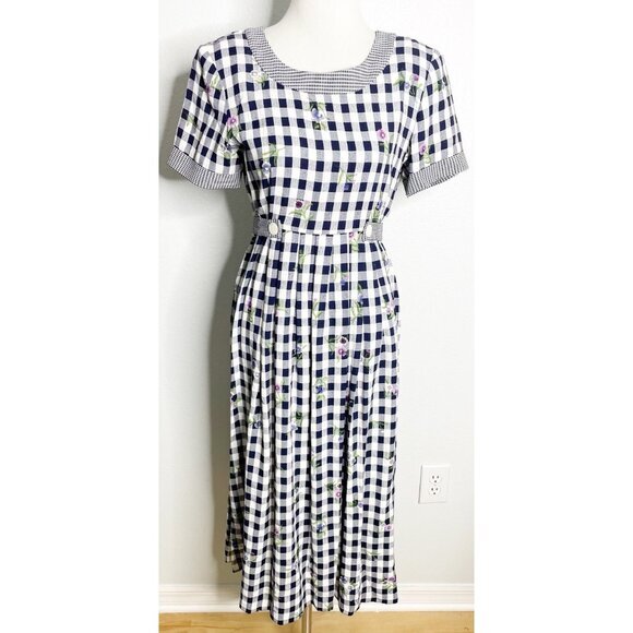 SL Fashion | Dresses | Vintage 9s Sl Fashion Midi Floral Dress ...